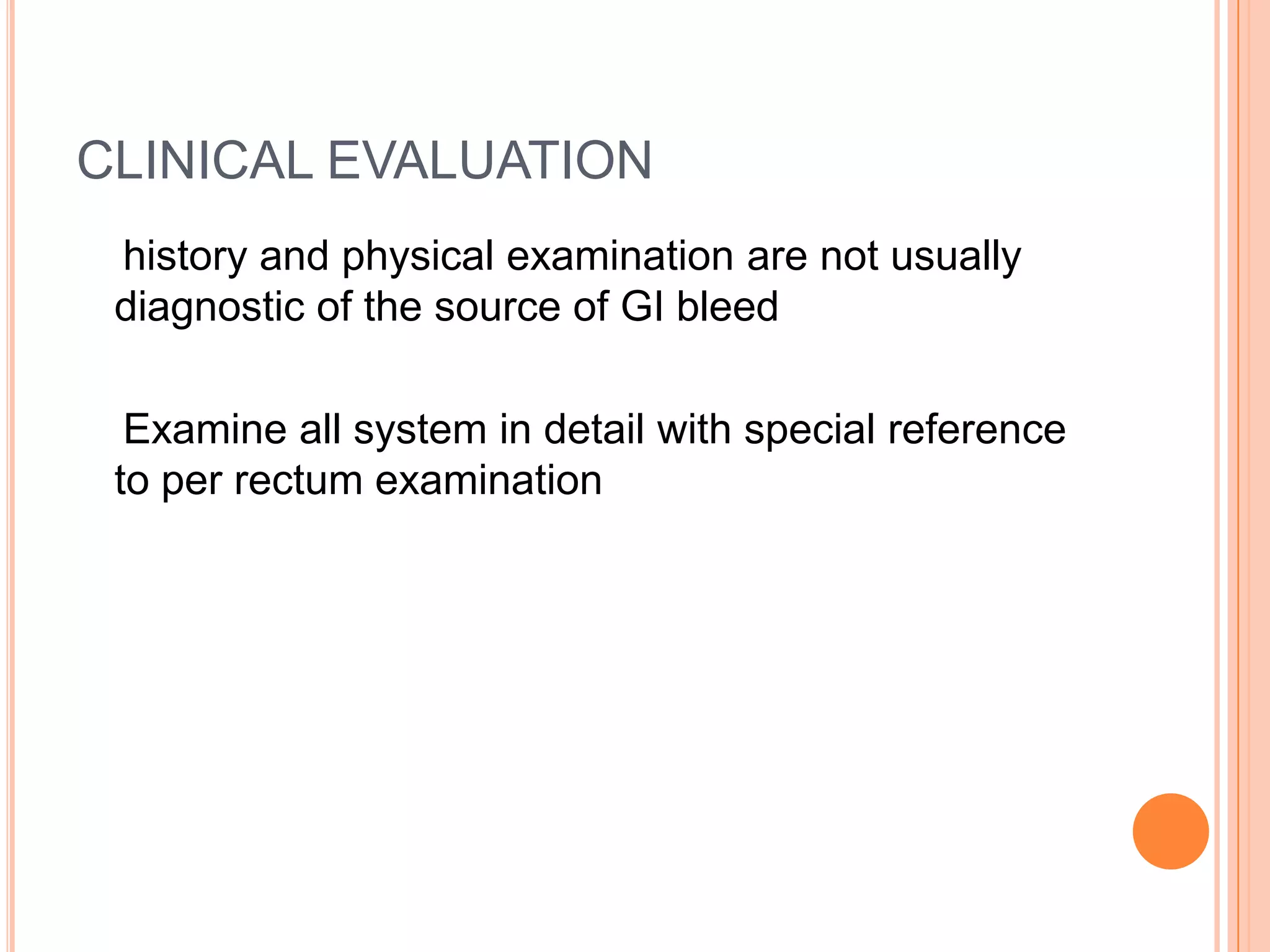 History taking and physical examination for lower gastro intestinal ...
