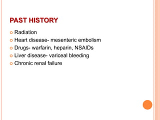 History taking and physical examination for lower gastro intestinal ...