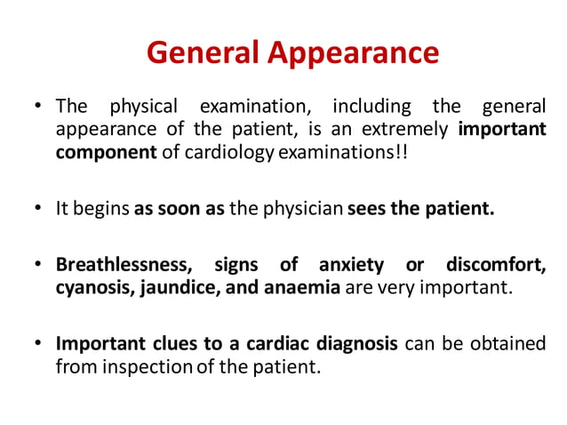 History Taking and Physical Examination of Cardiovascular System-The ...