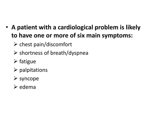 History Taking and Physical Examination of Cardiovascular System-The ...