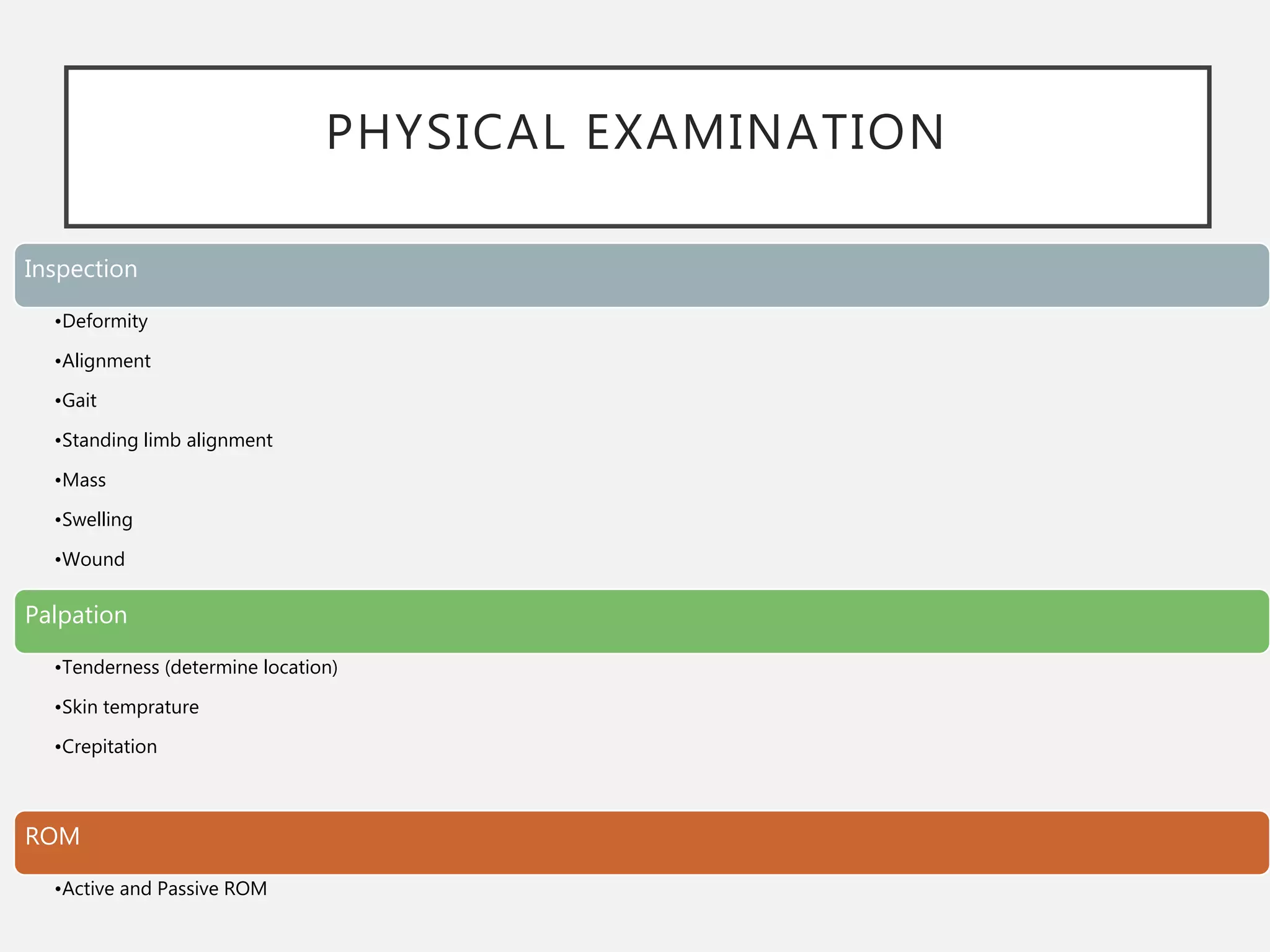History taking and physical examination of the knee | PPTX