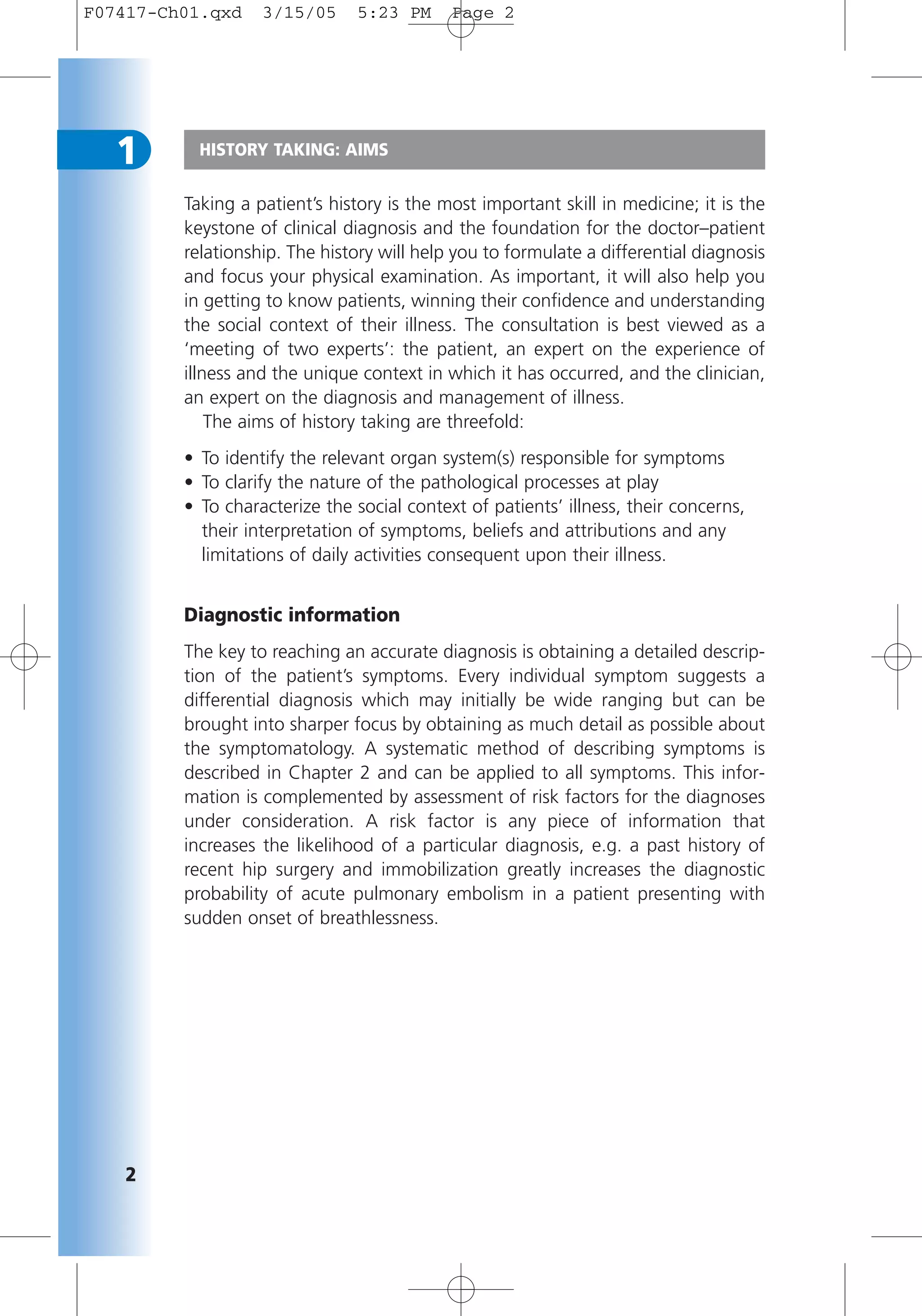 History Taking (Checklist) - Elsevier Health | PDF