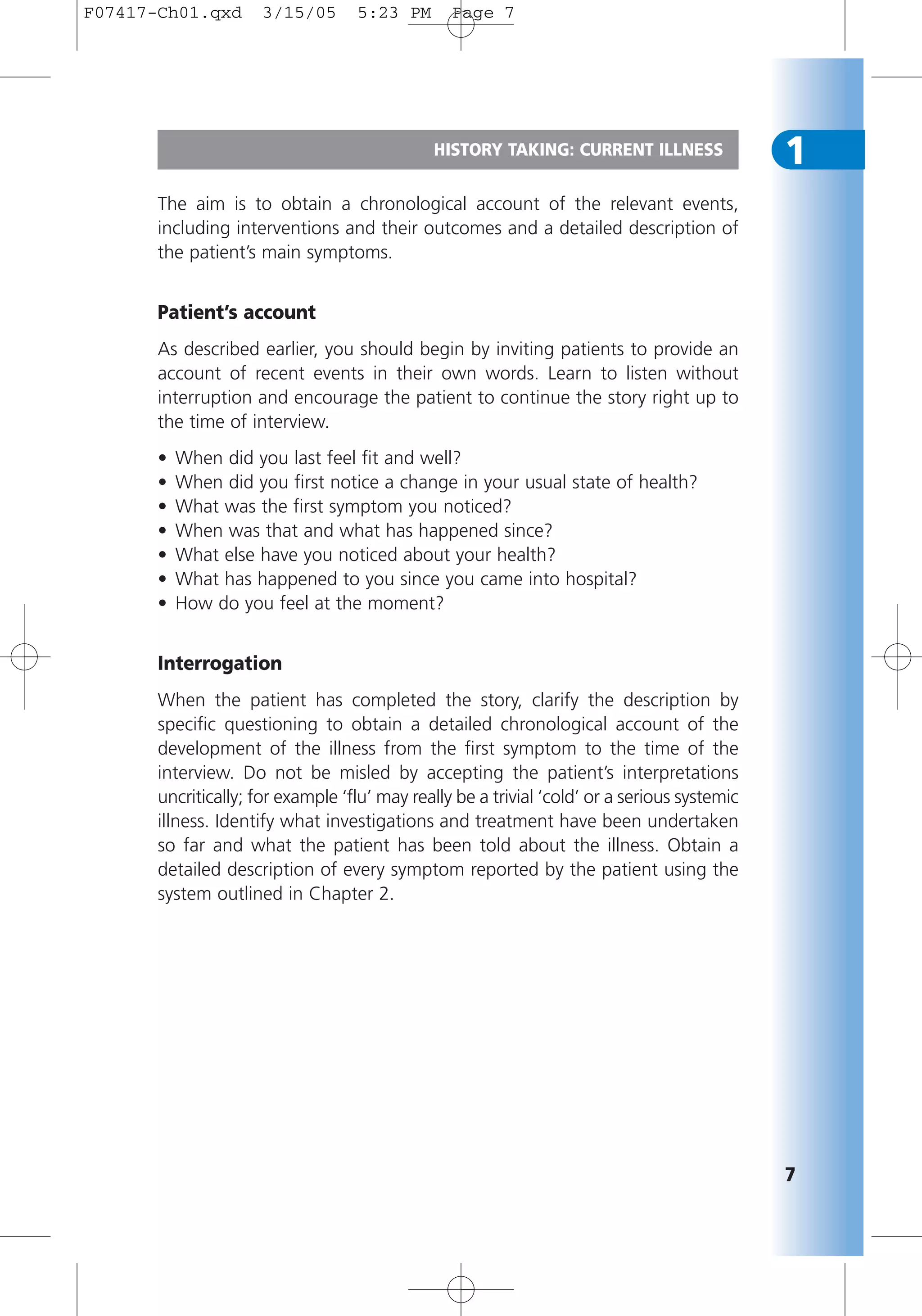 History Taking (Checklist) - Elsevier Health | PDF