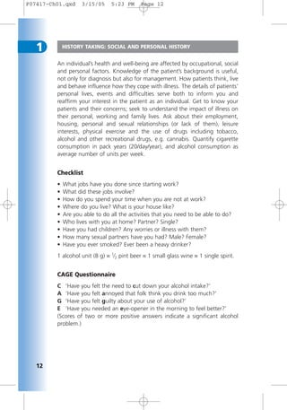 History Taking (Checklist) - Elsevier Health | PDF