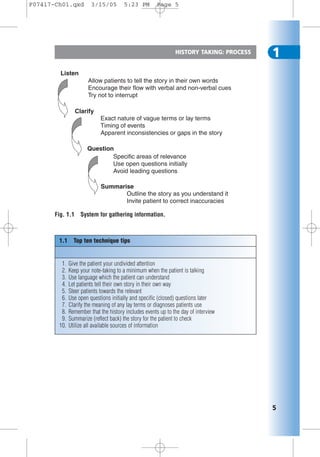 History Taking (Checklist) - Elsevier Health | PDF
