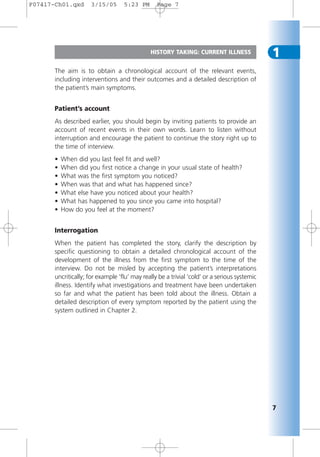 History Taking (Checklist) - Elsevier Health | PDF