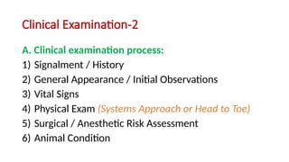 History taking & Clinical Exam in small animals.pptx