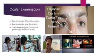 History taking examination and diminution vision | PPTX