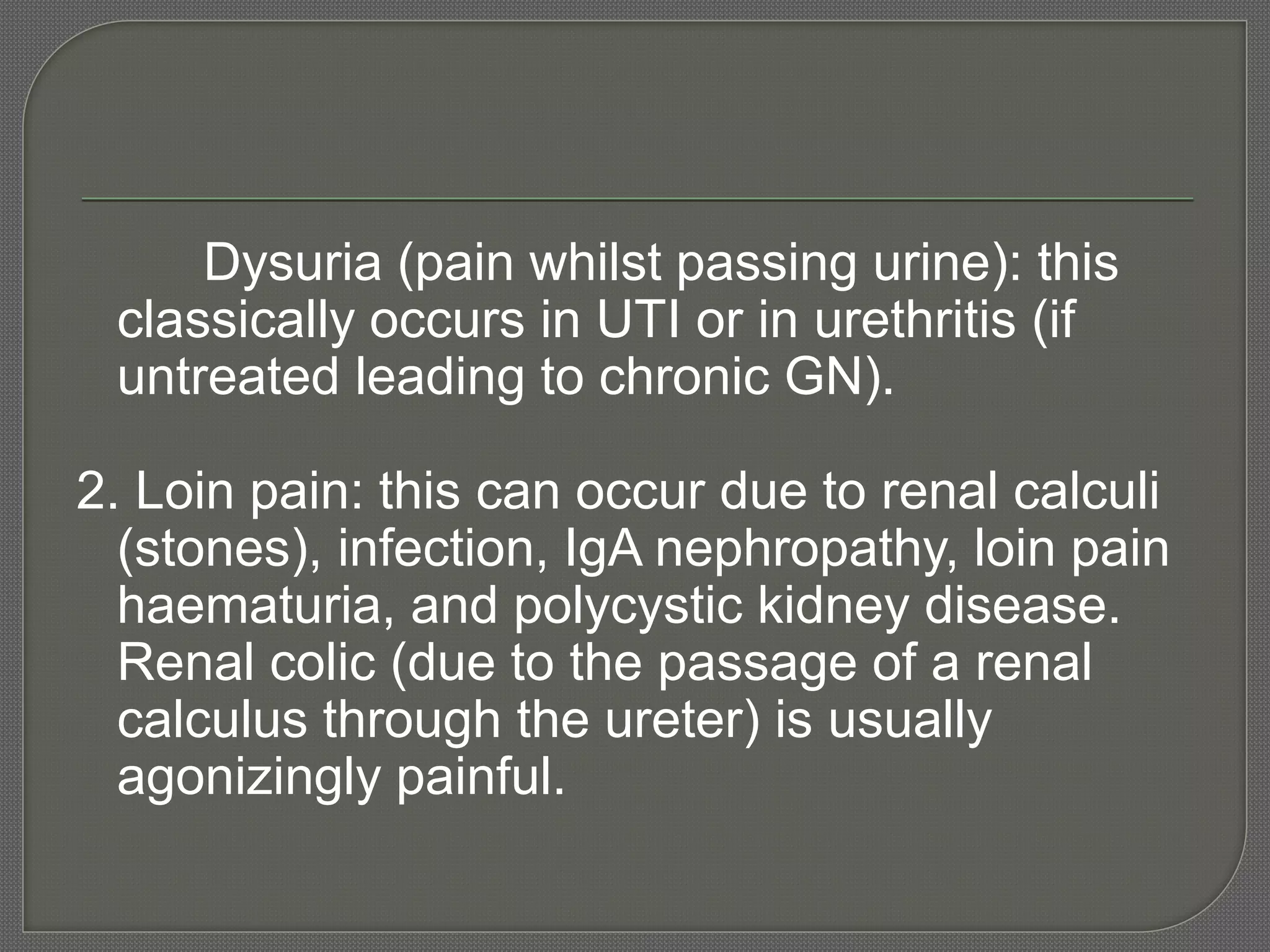 Glomerulonephritis: History taking and examination. | PPTX