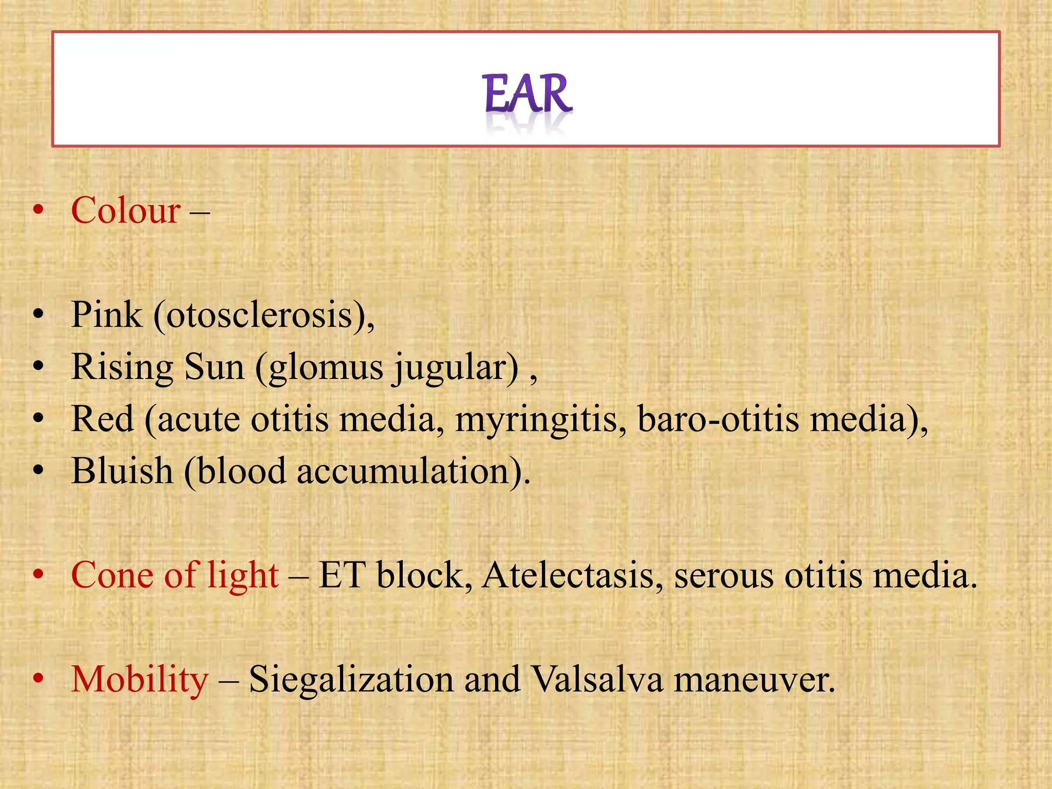 History taking & examination in ENT | PPTX
