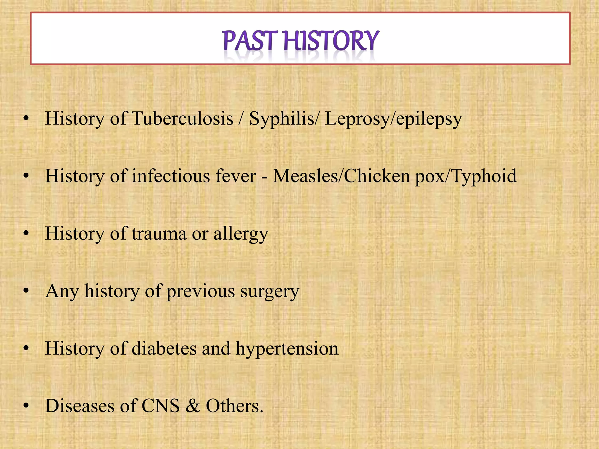 History taking & examination in ENT | PPTX