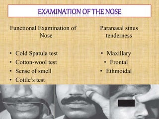 History taking & examination in ENT | PPTX