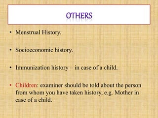 History taking & examination in ENT | PPTX