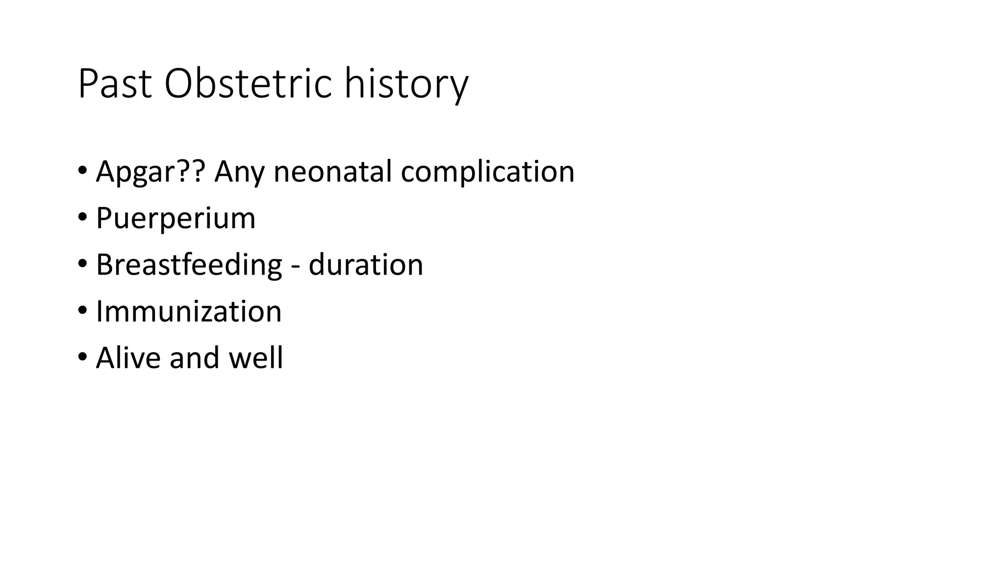History taking & examination in obstetrics | PPTX