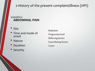 History taking final for BScN Nurses | PPT