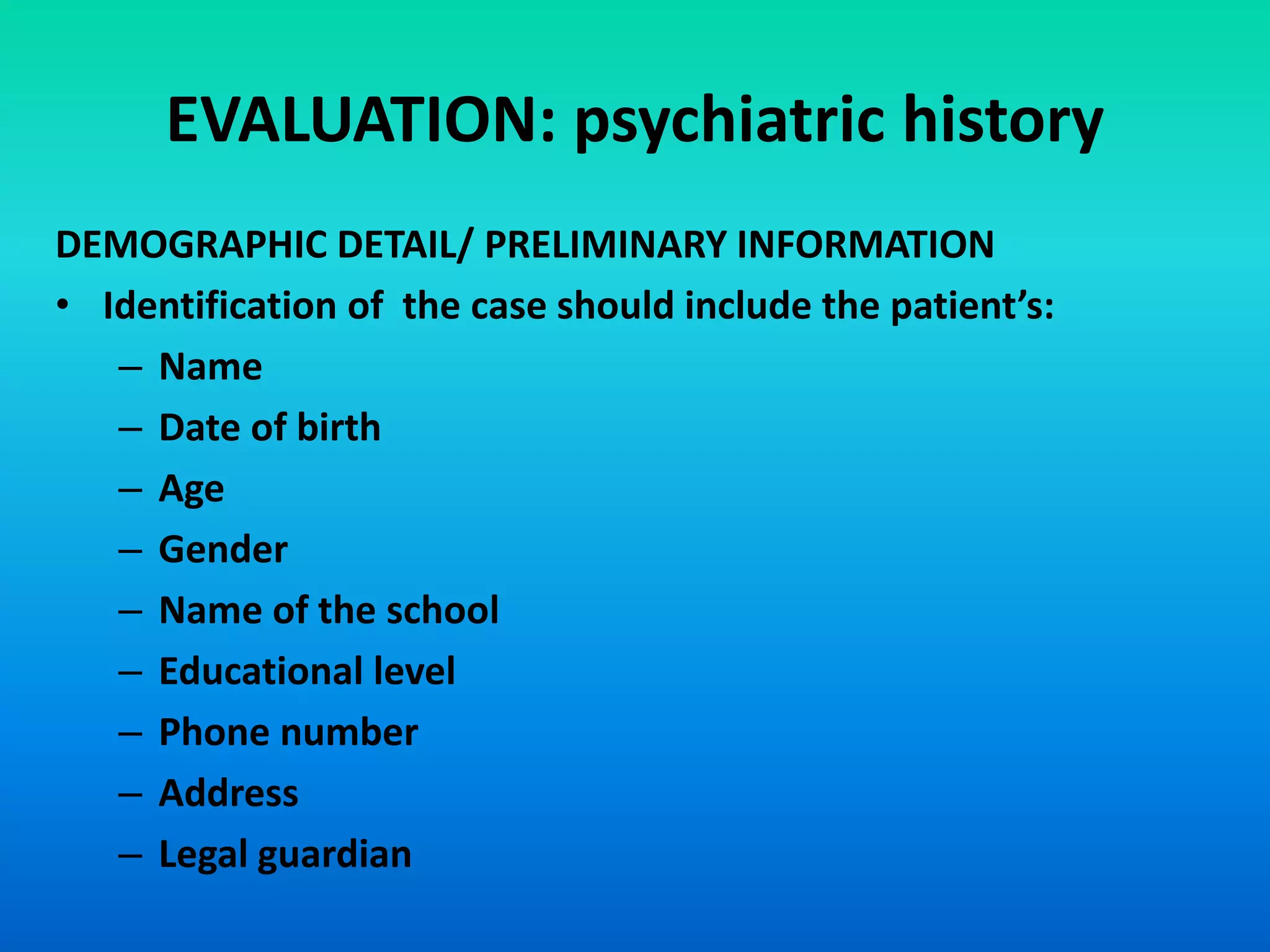 History taking for child | PPTX