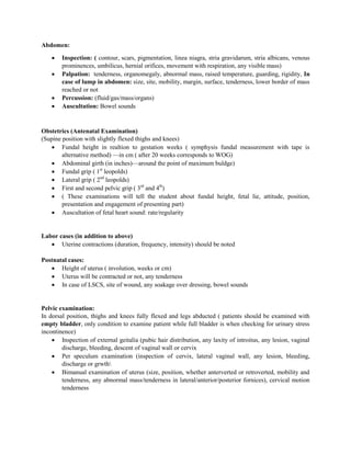 History taking format for gyne | PDF