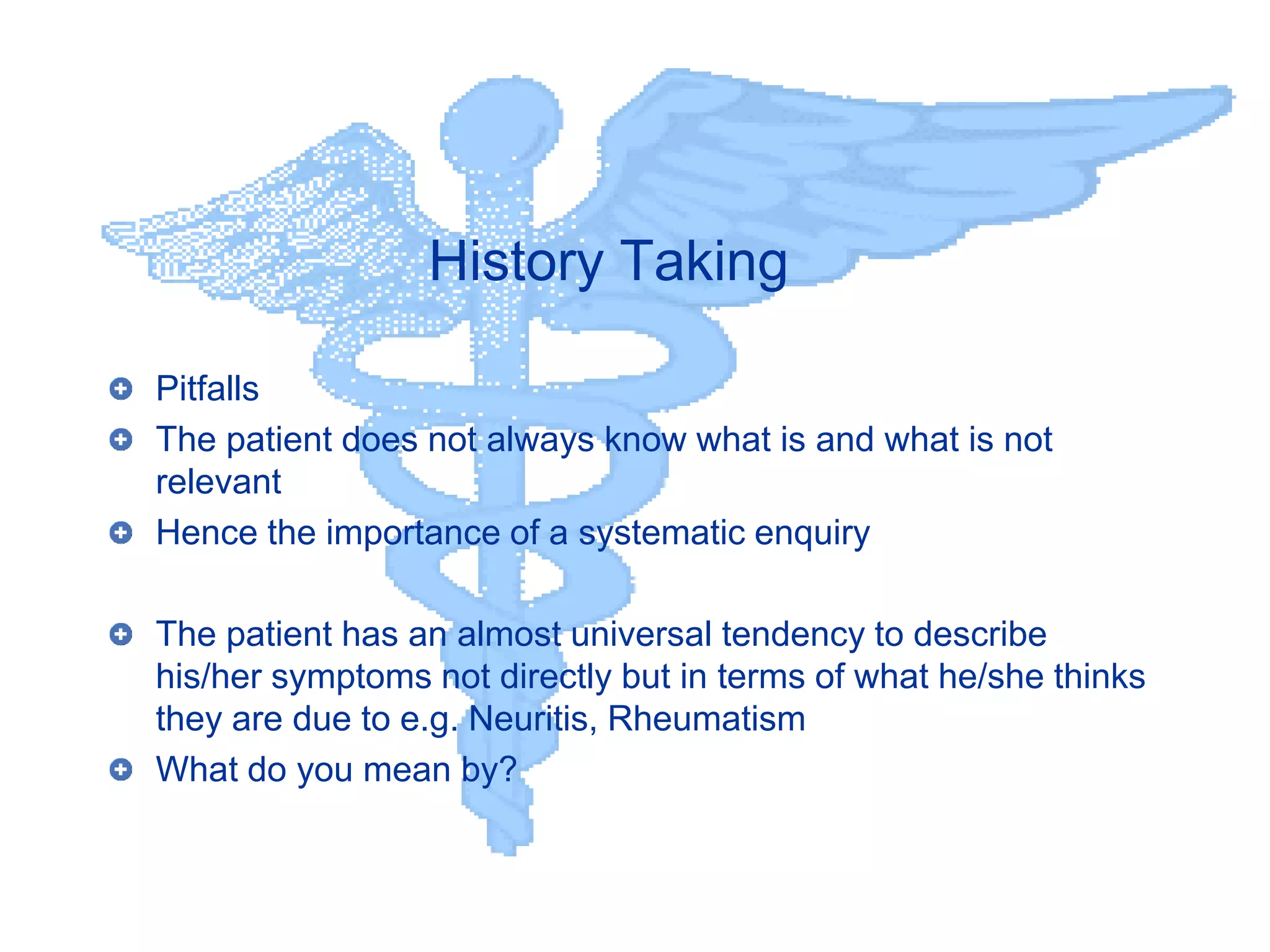 History taking for nurses | PPT