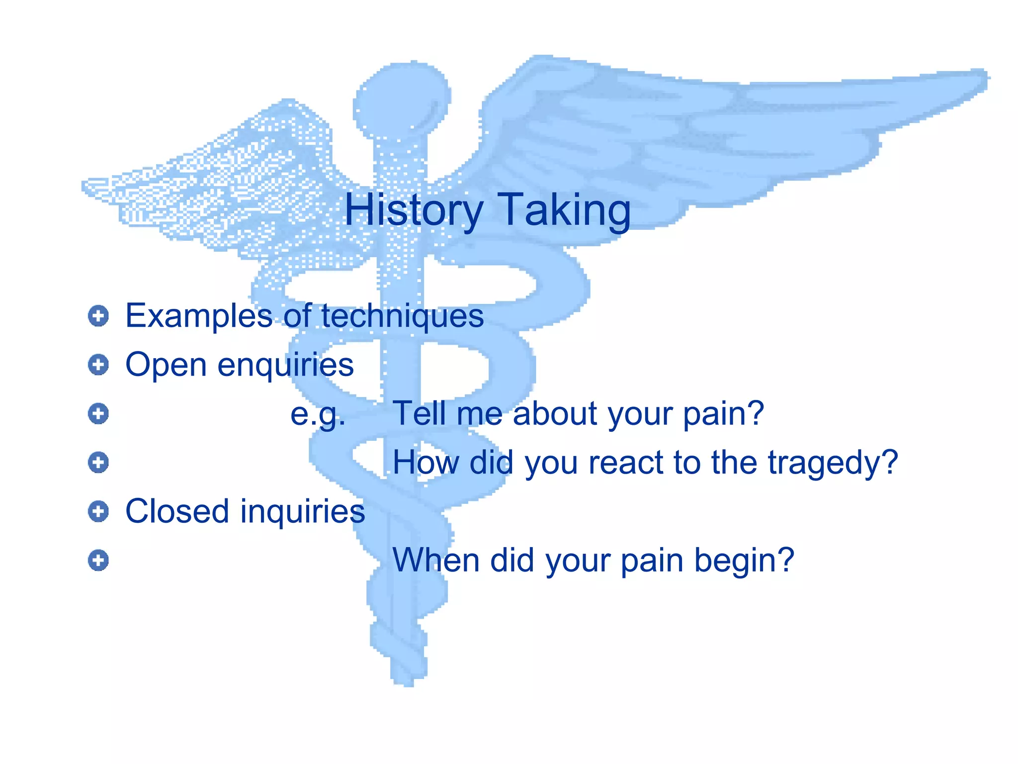 History taking for nurses | PPT