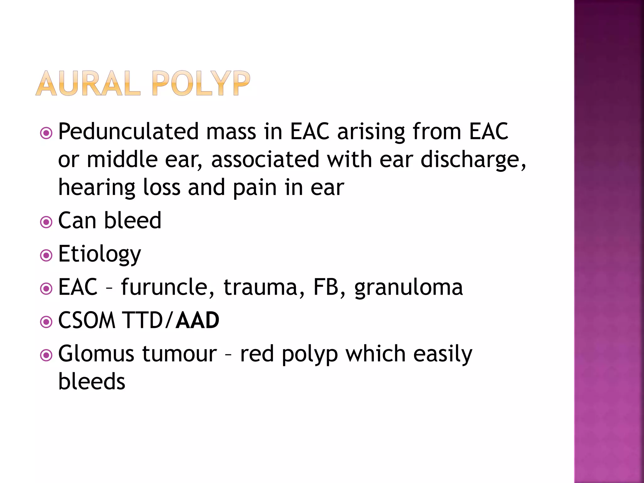 History taking in ear diseases | PPTX