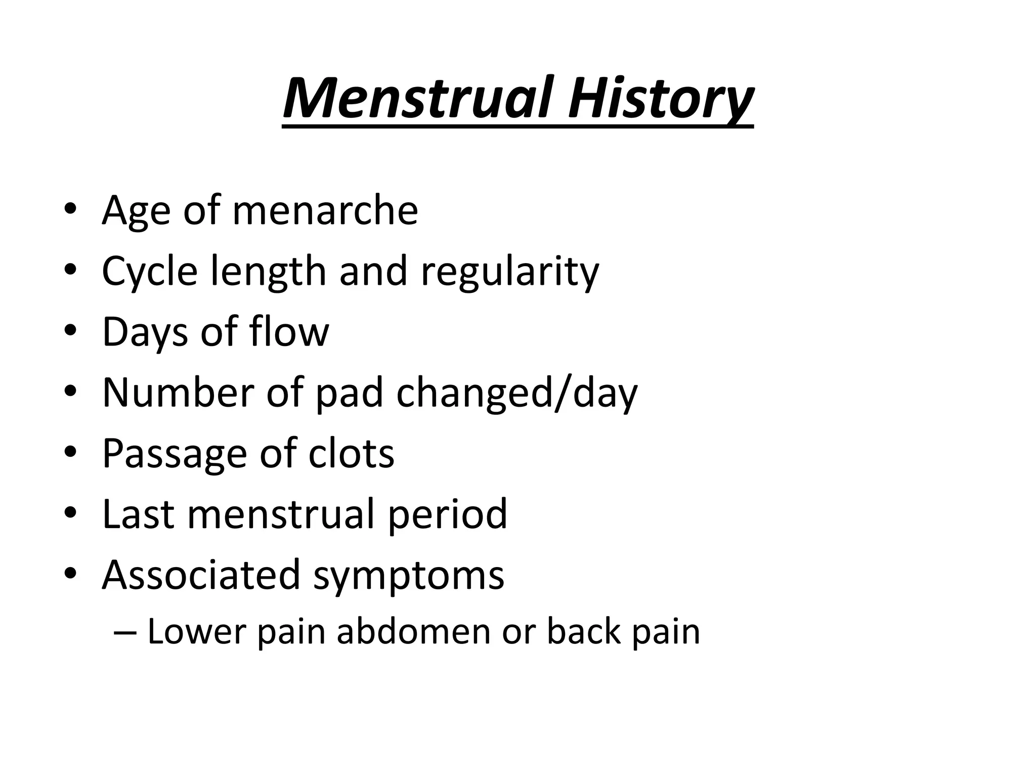 History taking in gynaecology | PPTX