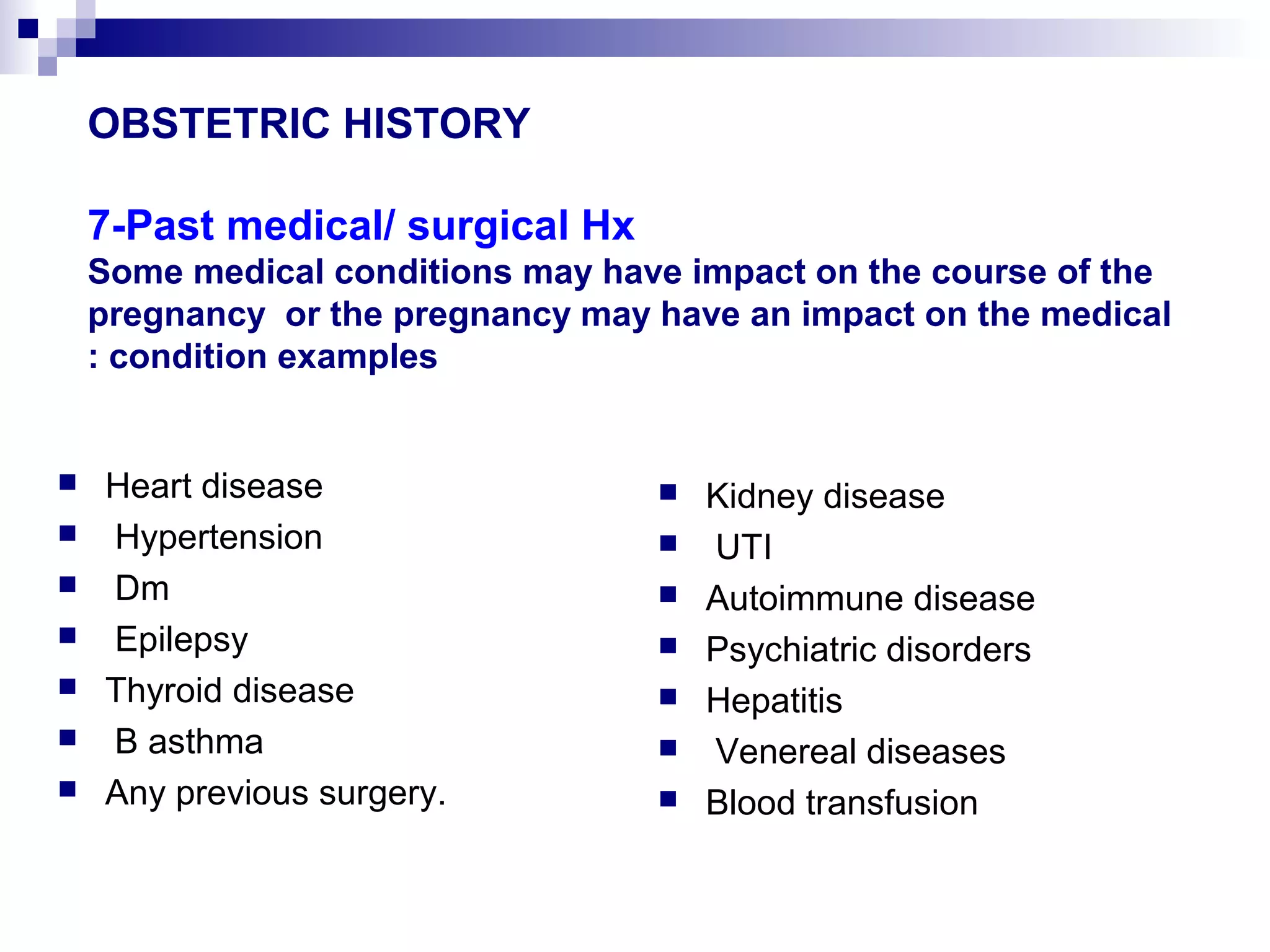 History taking in obgyn | PPT