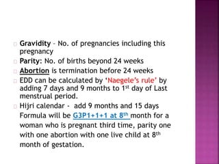 History taking in obstetrics & Gynecology | PPTX