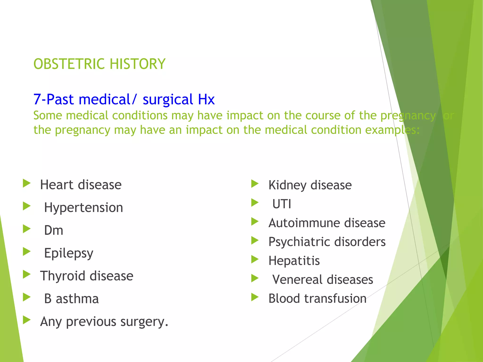 History taking in obgyn | PPT