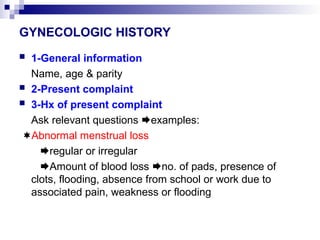 History Taking in OBGYN.ppt12rtgu886trrtt | PPT