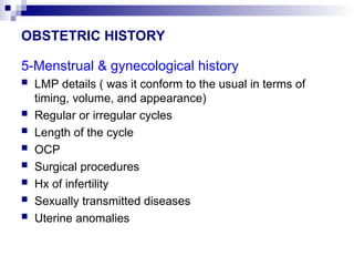 powerpoint presentation on HISTORY TAKING IN OBGYN(1).ppt
