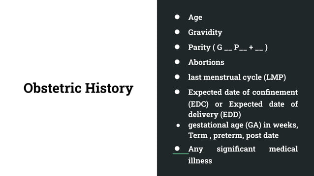 History taking in ob gyne 2020 | PDF