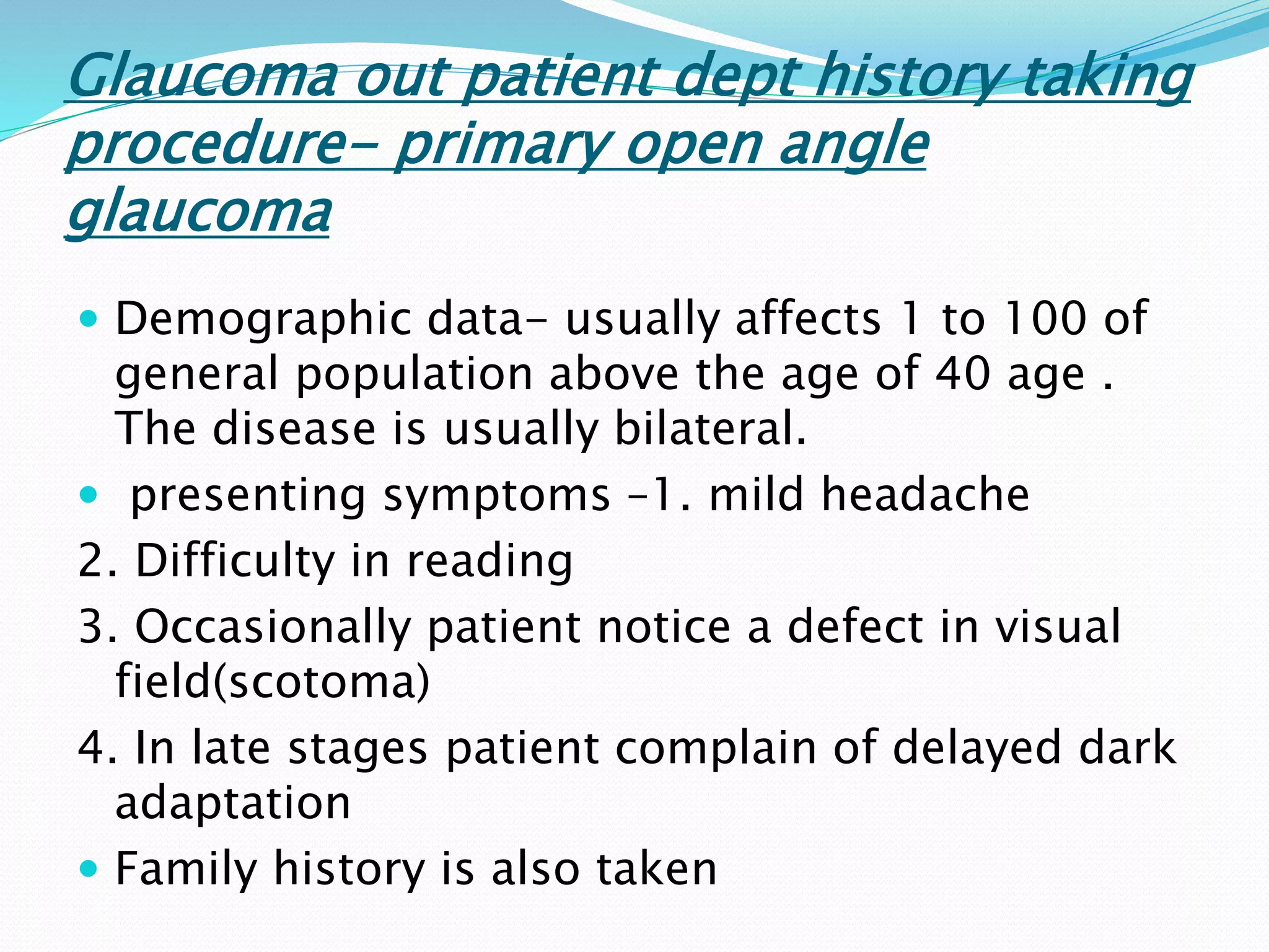 History taking in optometry | PPTX