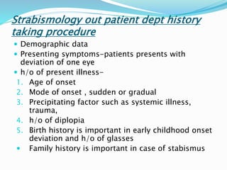 History taking in optometry | PPTX