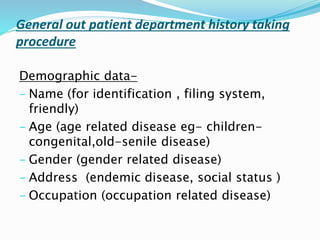History taking in optometry | PPTX