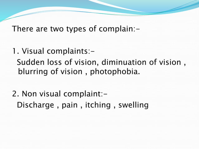 History taking in optometry | PPTX | Eye and Vision Conditions ...