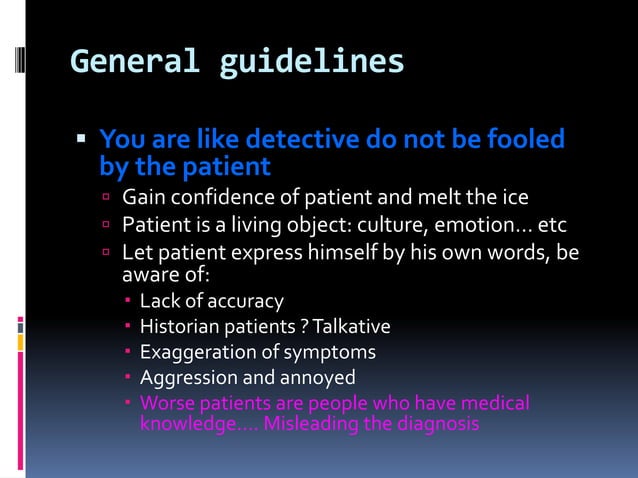 History taking in physiotherapy | PPTX