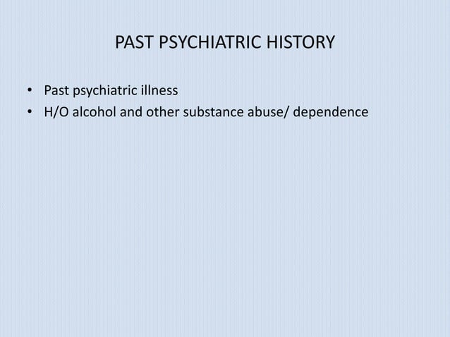 History taking in psychiatry | PPTX