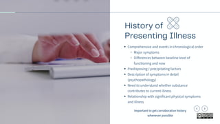 History taking, MSE, communication skills | PDF