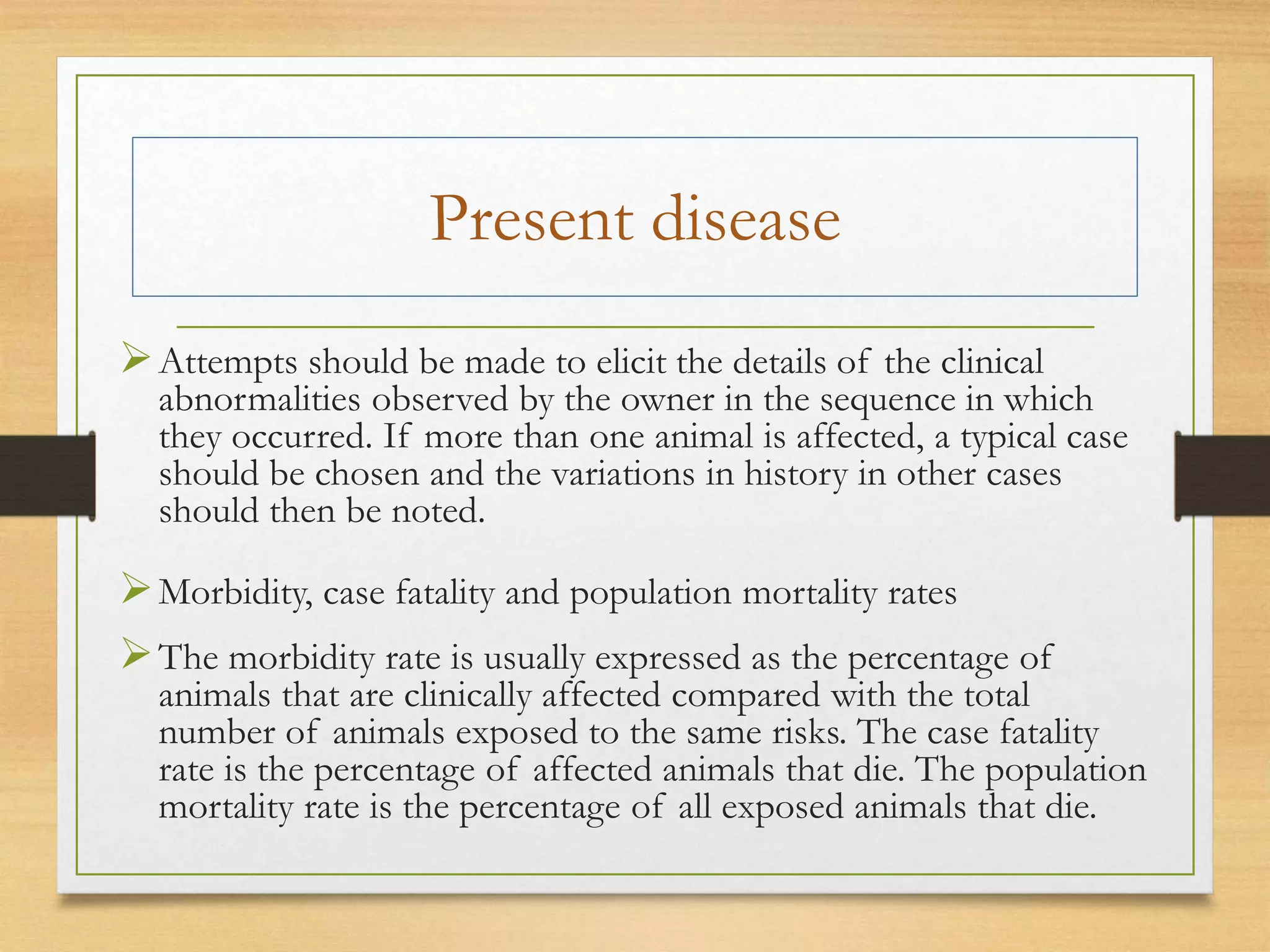 History taking of animals | PPTX