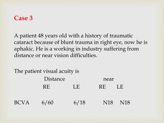 History taking of low vision | PPTX