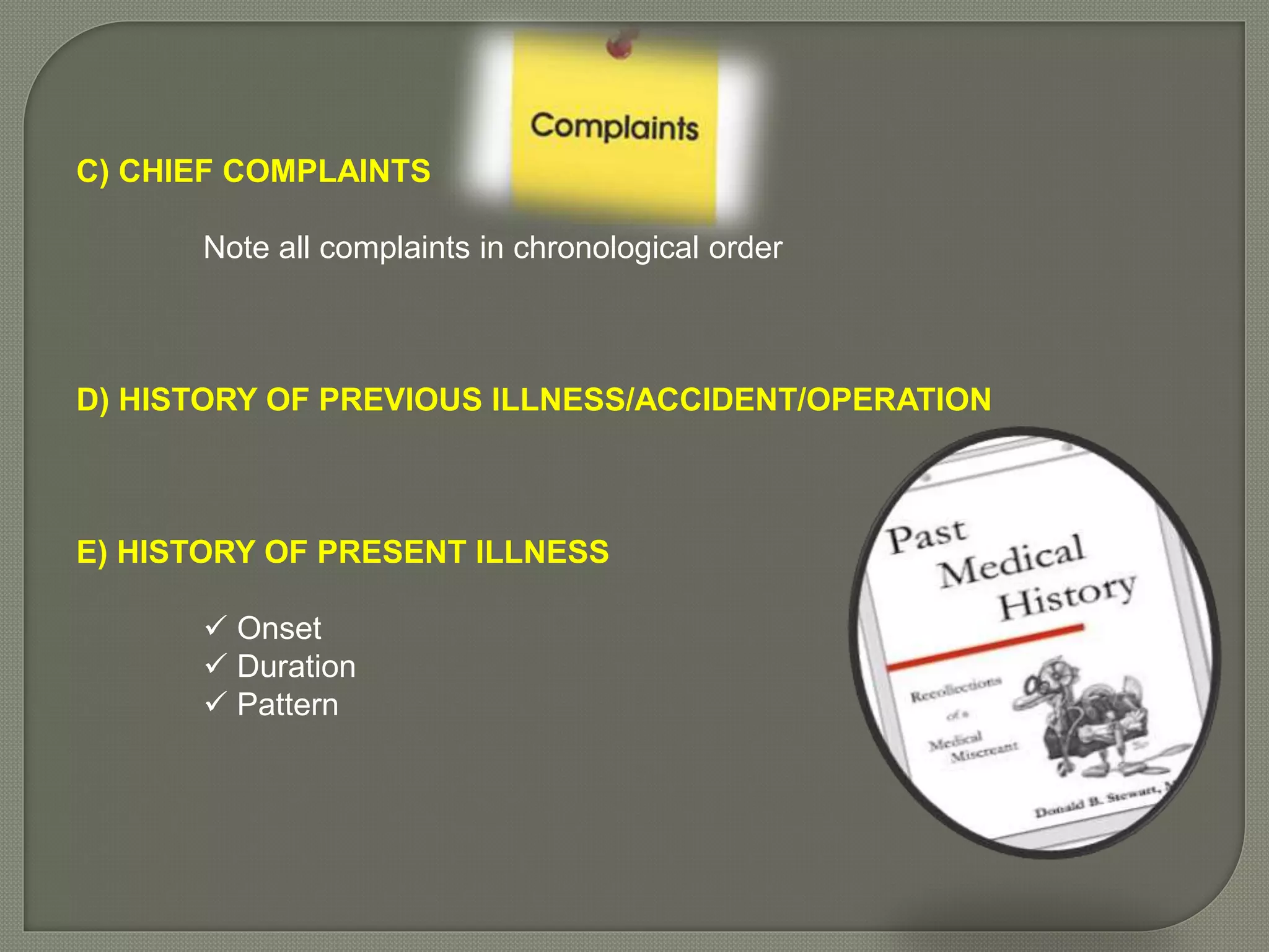 HISTORY TAKING AND EXAMINATION PROTOCOL | PPTX