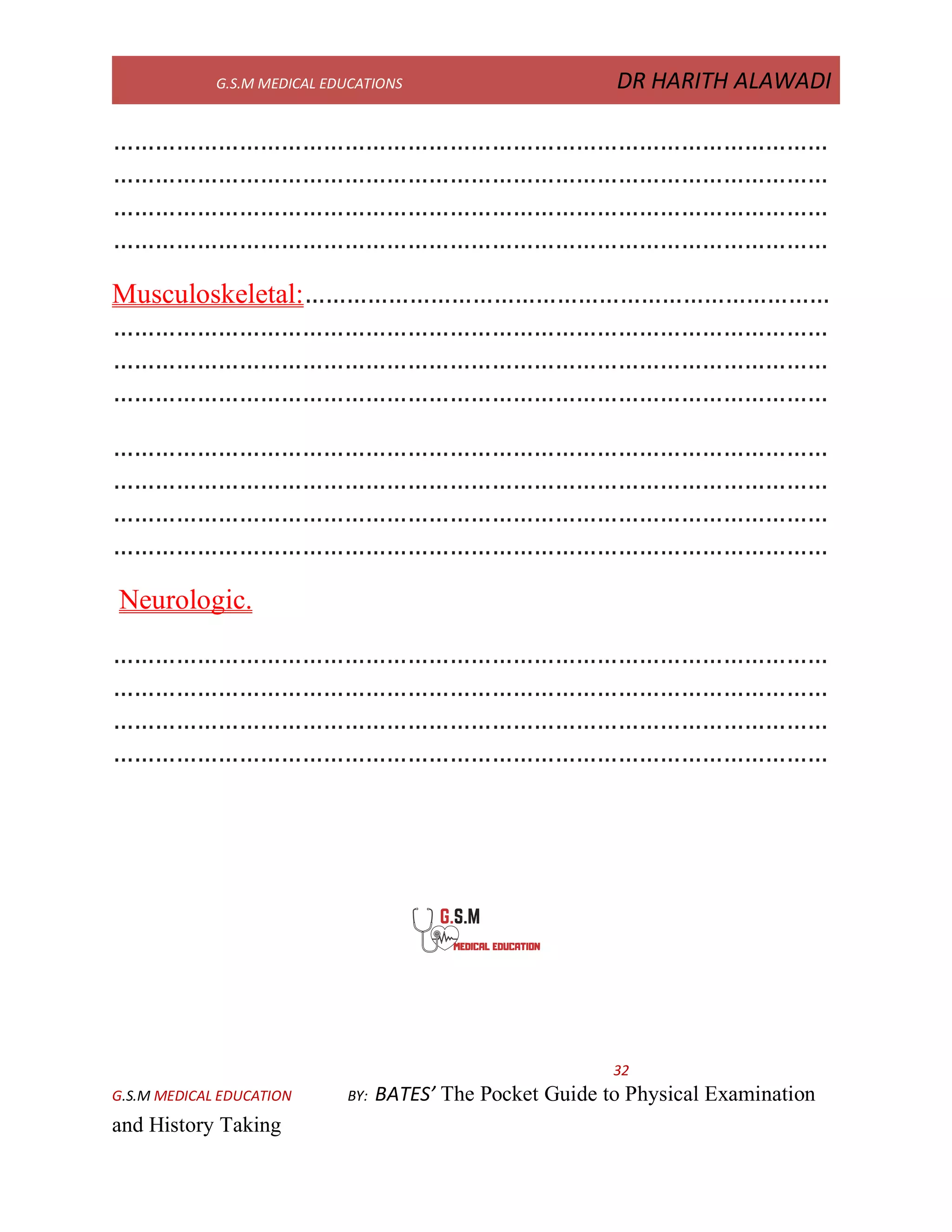 History taking template | PDF