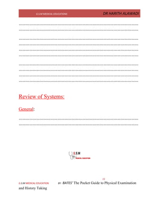 History taking template | PDF