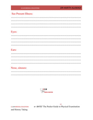 History taking template | PDF