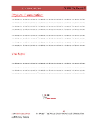 History taking template | PDF