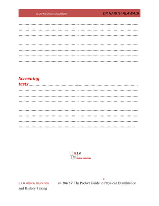 History taking template | PDF