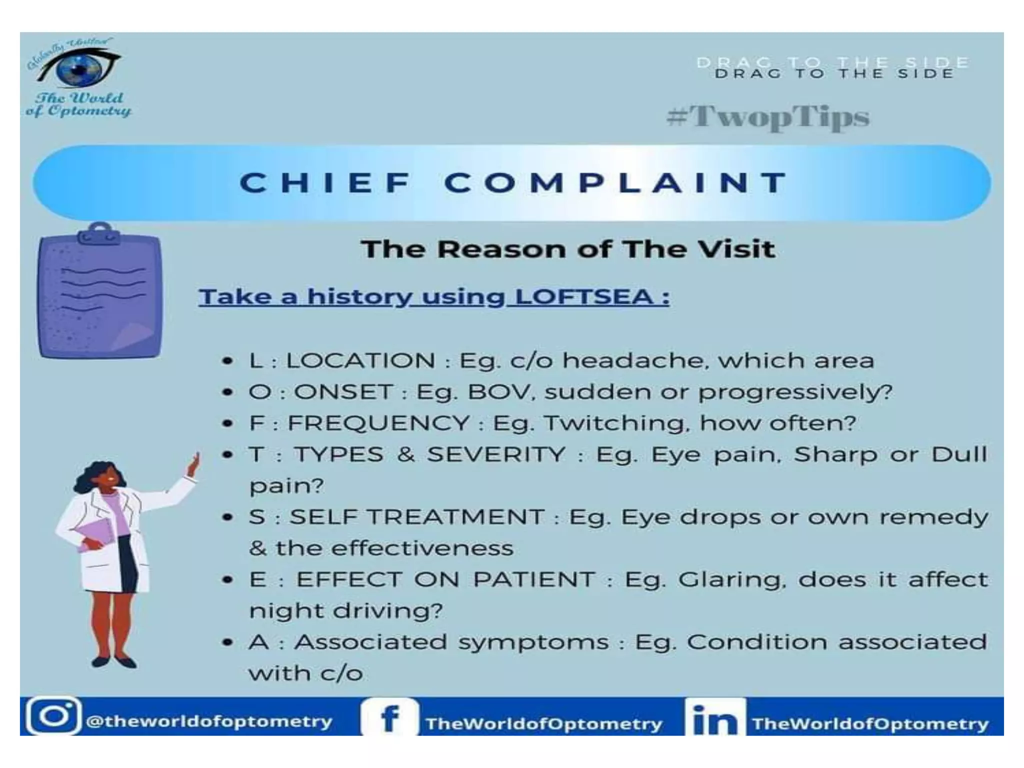 History taking by World council of optometry | PPTX