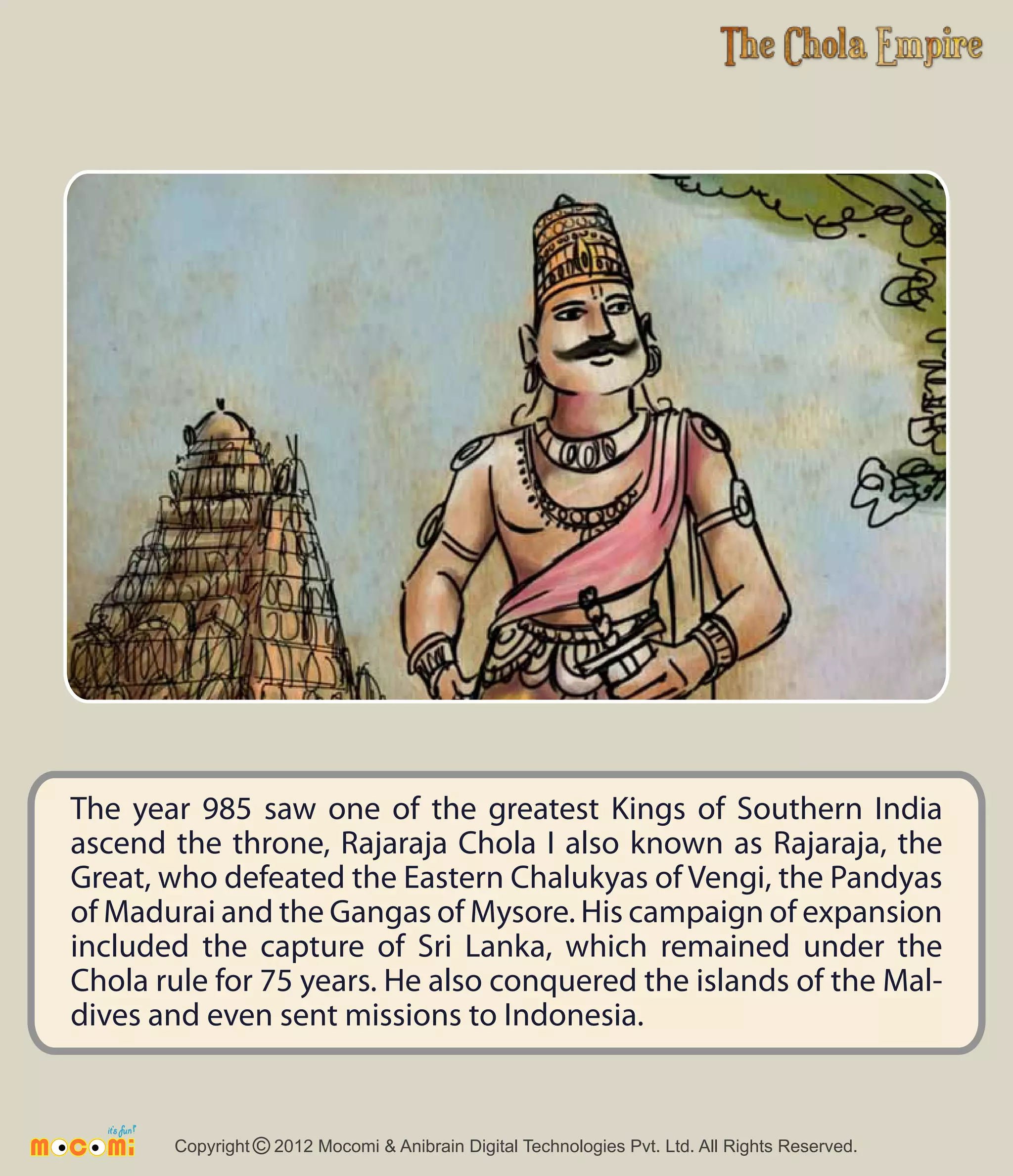 The Chola Empire - History – Mocomi.com