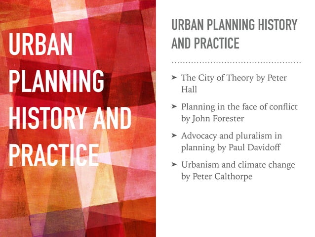Part 3 - Urban planning history, theories, and concepts | PDF