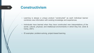 History, theories and models of instructional designing | PPTX